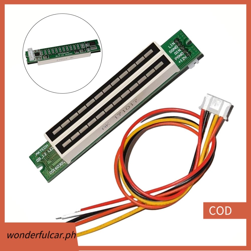 [COD] Mini Dual 12bit LED Music Level Indicator Module Adjustable Light ...