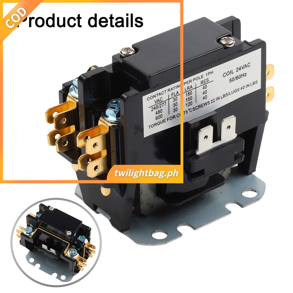 [COD] 1PC 1Poles 32 Amp Coil 24-220V AC Air Conditioner Condenser ...