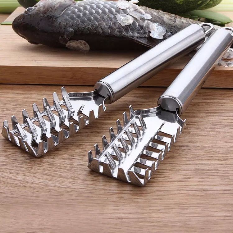 Stainless Steel Fish Scale Cleaner Remover Scaler Descaler Home ...