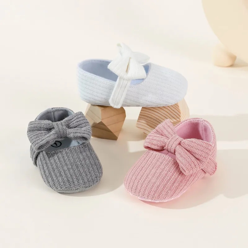 Baby Shoes Newborn Baby Girls Shoes Bow-knot Cute Anti-Slip Infant Toddler Soft Sole Princess ...