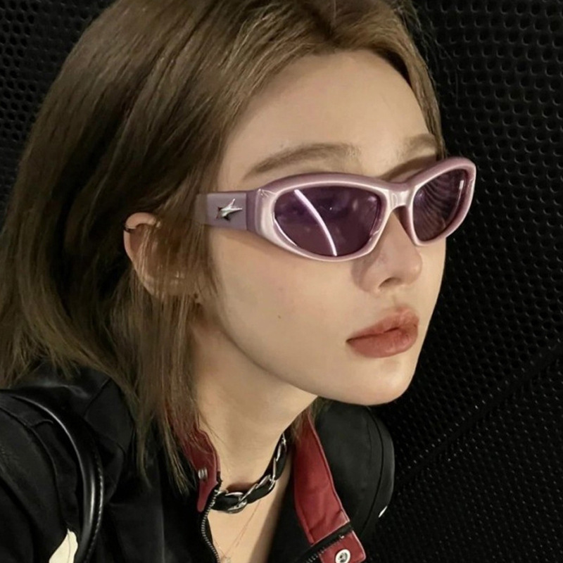Star Sunglasses For Women Men Y2k Sports Punk Shades Brand Design Five