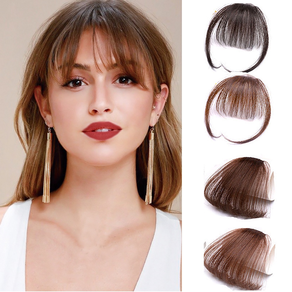 4-Color Clip-In Fringe Bangs - Synthetic Hair Extensions for Women, Air ...