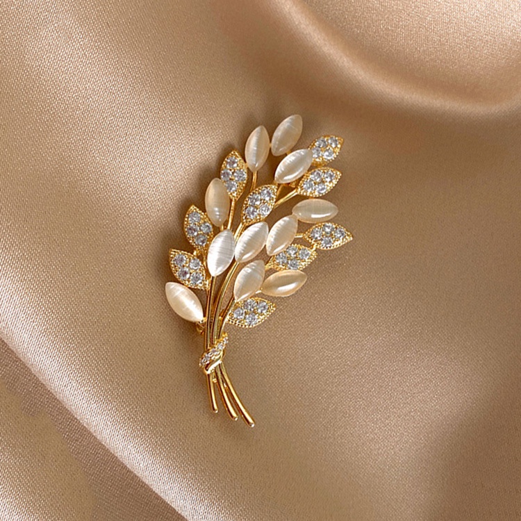 Opal Wheat Ear Brooch Luxury Brooch Female Anti-glare Buckle Unique Pin ... Opal Wheat Ear Brooch Luxury Brooch Female Anti-glare Buckle Unique Pin ...