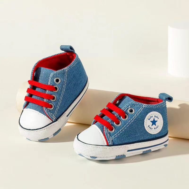 Newborn Baby Boys Girls First Walkers Shoes New Canvas Baby Sports ...