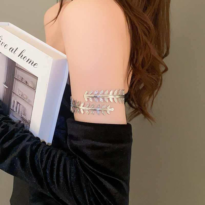 1pcs Leaf Branch Leaf Arm Bracelet Personality Metal Design Bracelet ...