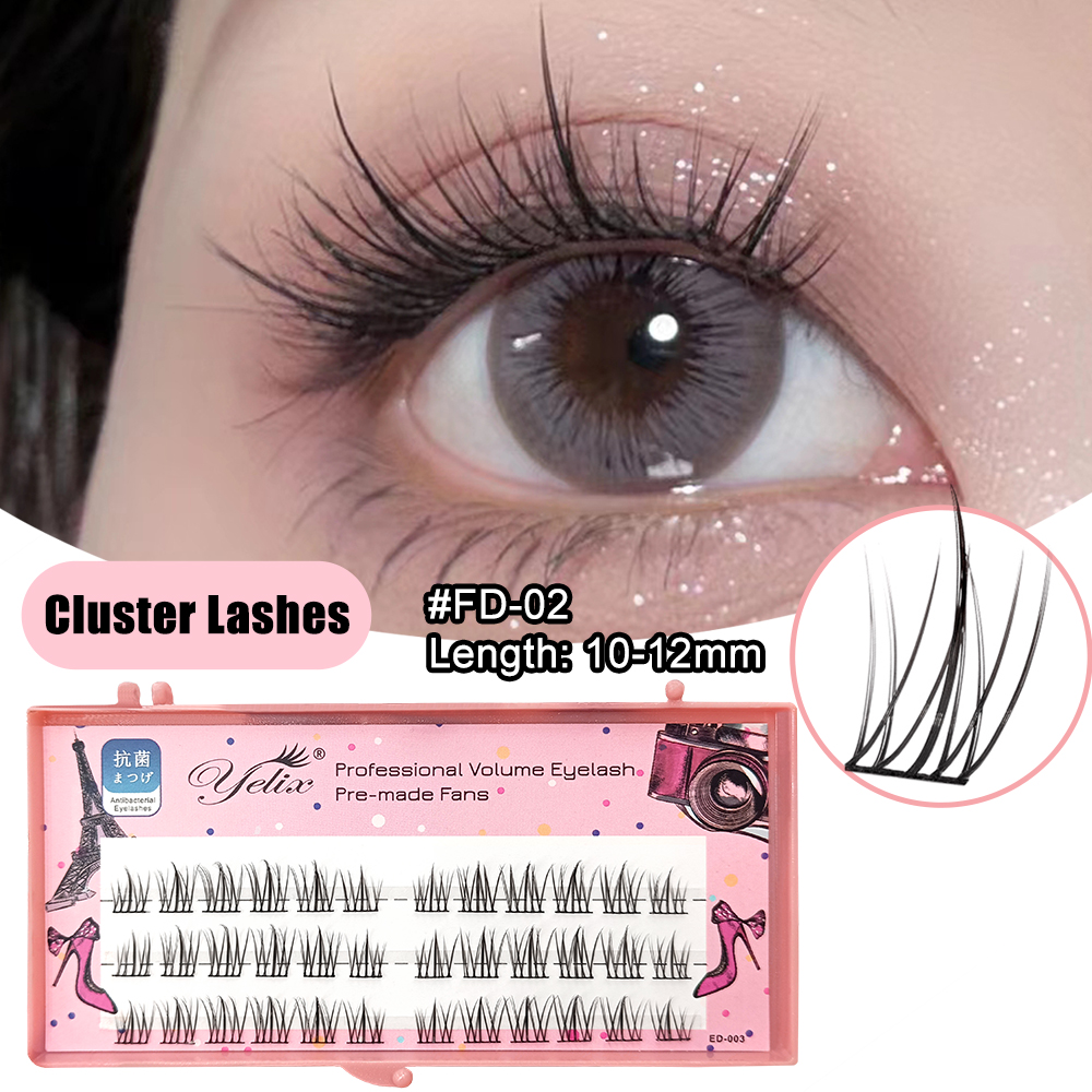YELIX 3 Rows Manga Lashes Little Devil False Eyelashes Natural ...