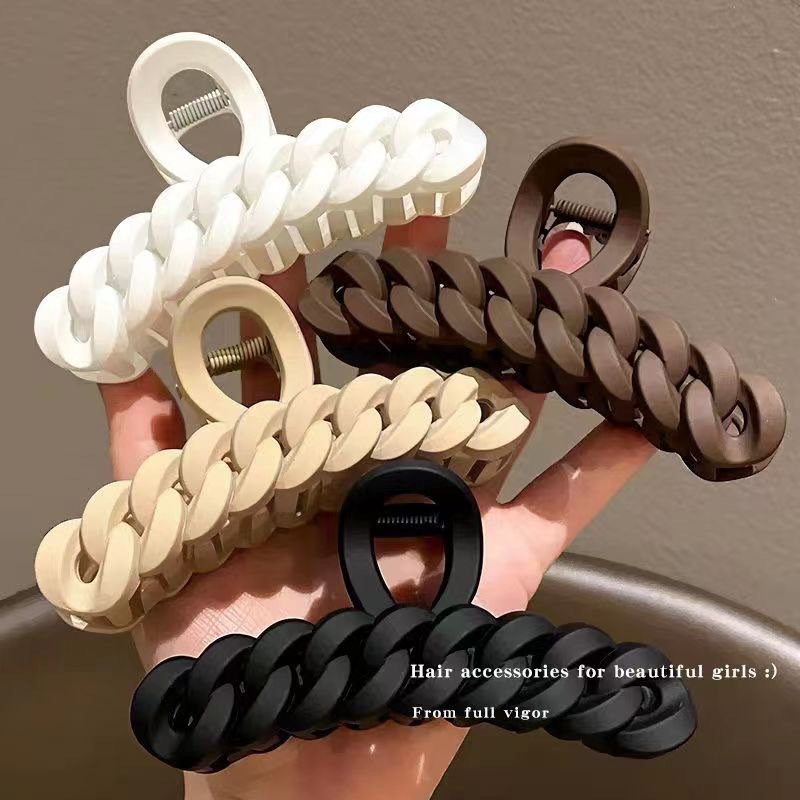 Korean Twist Hair Clip - Milk Coffee Color Sensory Grab Clip for Women ...