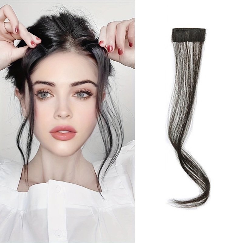 30CM 1 pcs Long Curly Bangs Clips Front Two Side Fringe Hair Extension ...