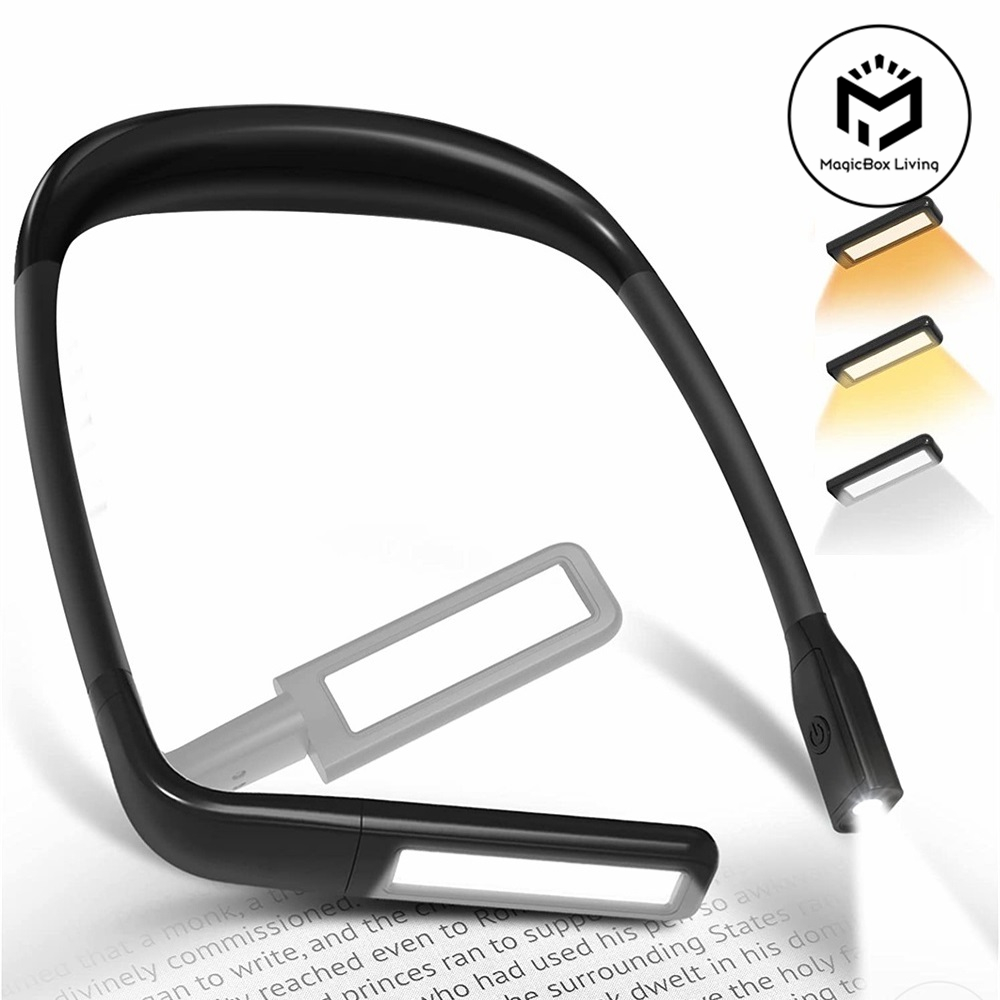 2000mAh Usb Rechargeable Neck Reading Light for Bed Flexible Led Book ...