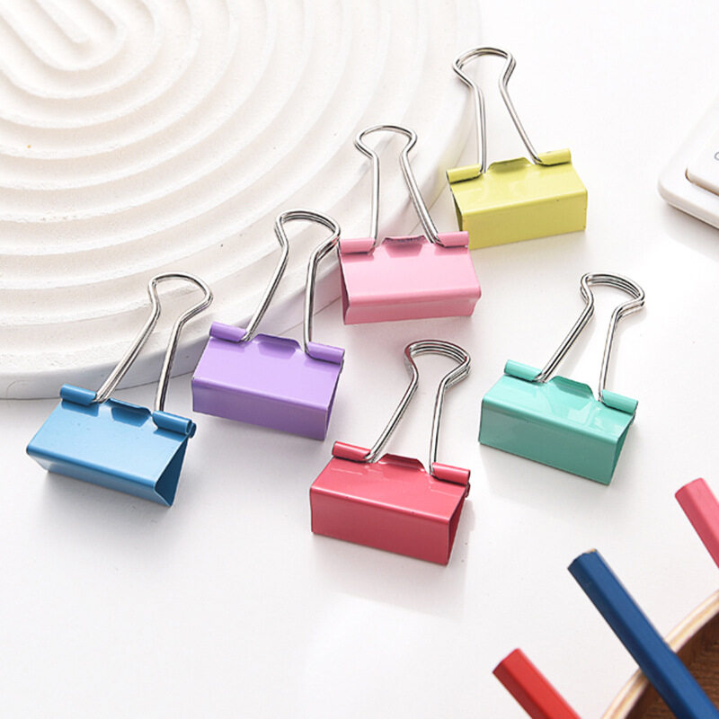 Office stationery clip Color long tail clip mixed dovetail clip Metal ...