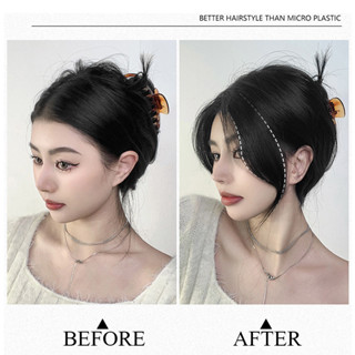 Side Bangs Clip Hairpiece Middle-part Bangs Hair Extensions Clip in the ...