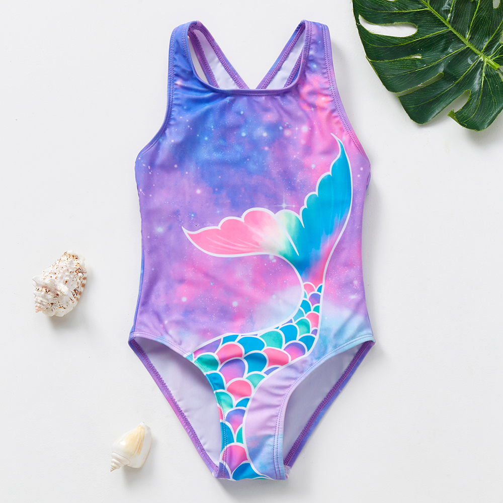 Mermaid Tales Girl's One-Piece Swimwear Fashion Summer Bathing Suits ...