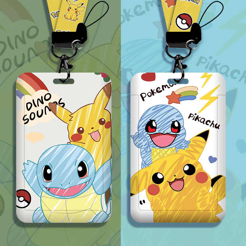 Id Card Holder With Lanyard Photocard Holder Student Card Holder Pikachu Name Card Holder Id ...