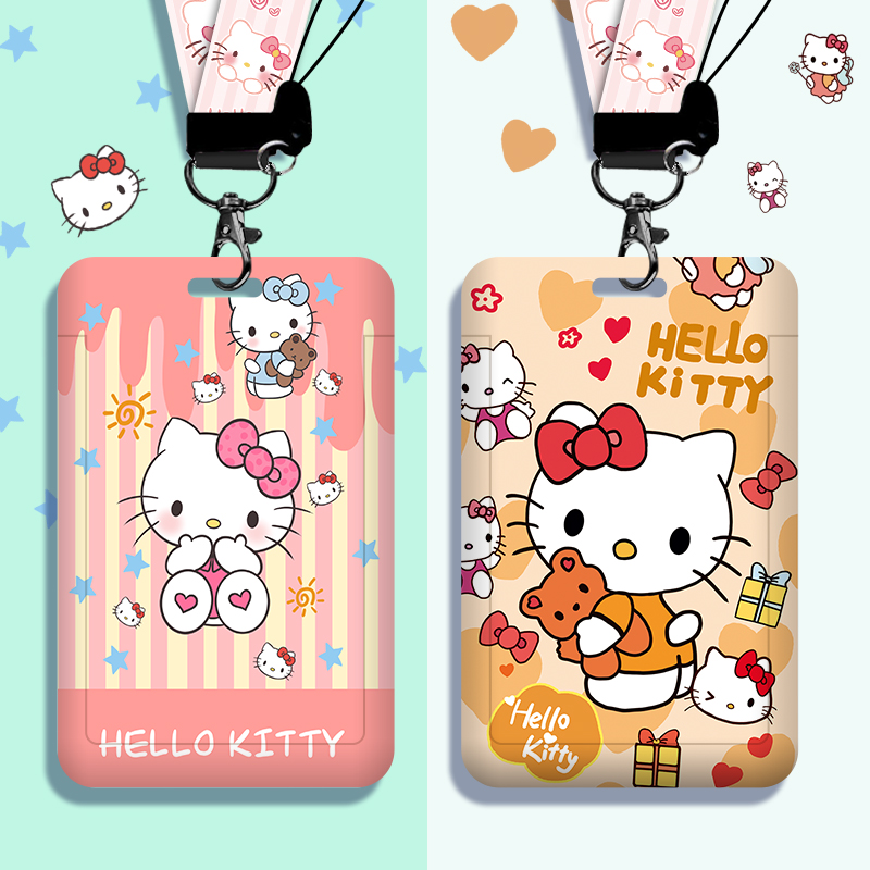 Student Card Holder Cat Id Card Holder With Lanyard Strap Photocard ...