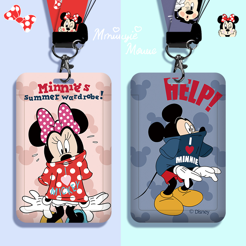 Mickey Mouse student Card Holder Set for Office Supplies and Bus Pass ...