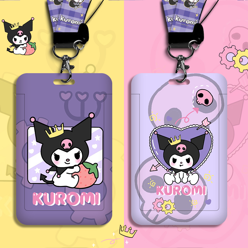 Id Card Holder Kuromi student Card Holder Set for Office Supplies and ...