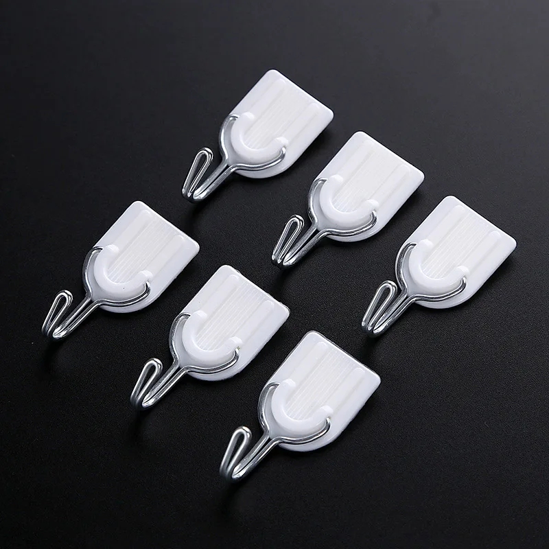 6pcs Strong Adhesive Hooks for Wall and Door, Sticky Hangers for ...