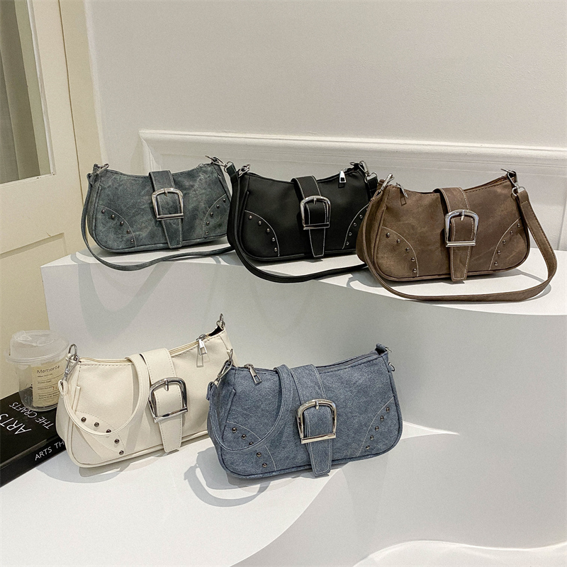 Simple Retro Underarm Bag Fashion Trendy Casual Shoulder Bag | Shopee ...