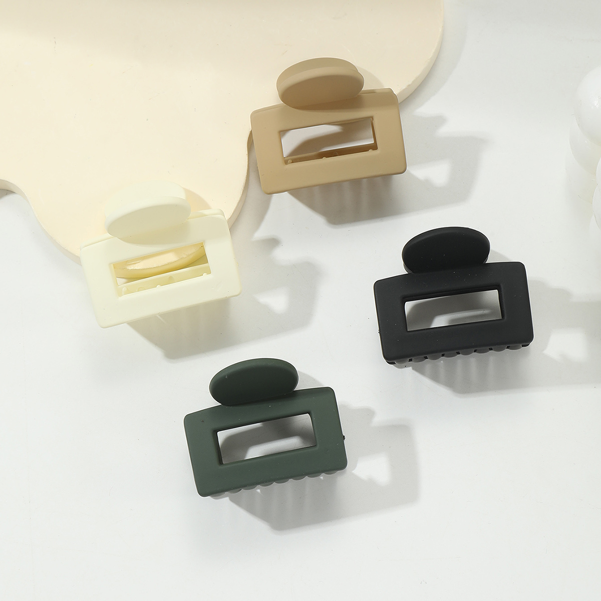 4 Pieces French Frosted Small Size Grab Clip Simple Temperament Bangs ...