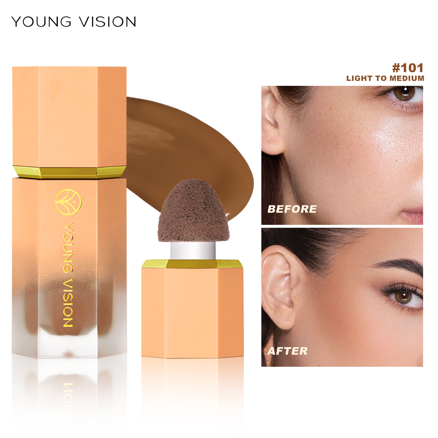 Three-color Liquid Contouring Liquid Foundation Face Three-Dimensional ...