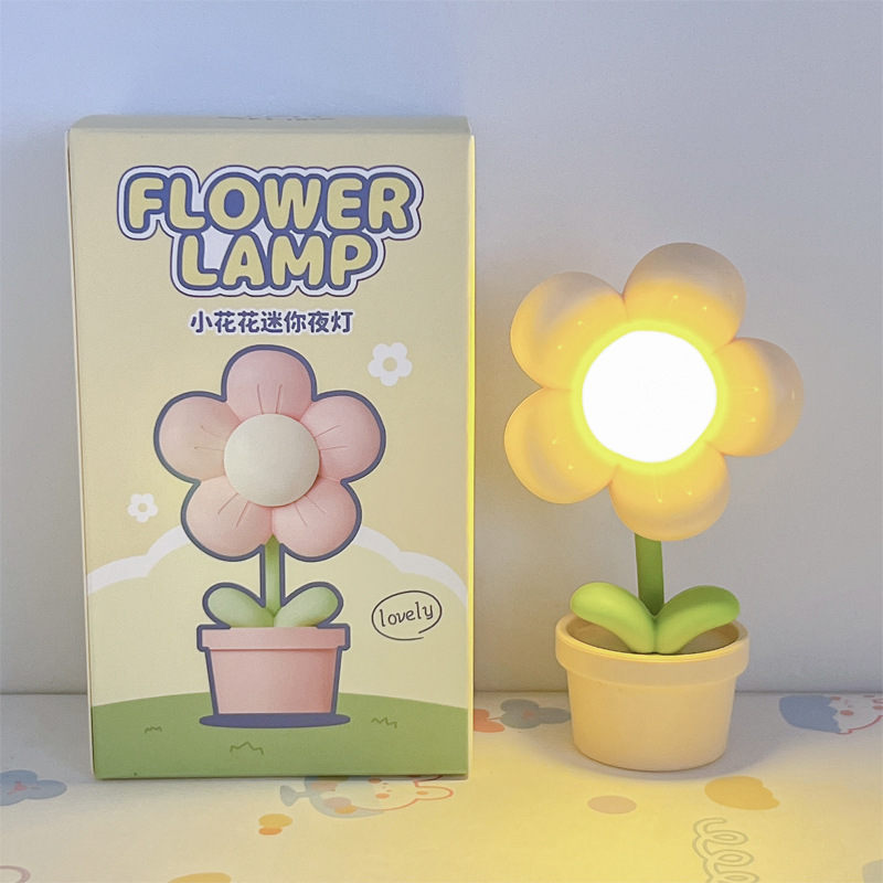Cute Flower Night Light for Bedroom, Bedside, Sleep, Dorm, Mini Desk ...