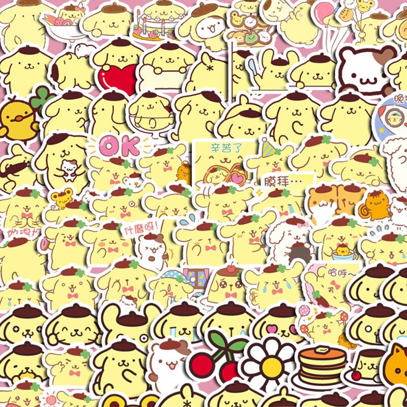 100pcs Cute Purin Stickers Diy Computer Washi Scrapbooking Stickers ...