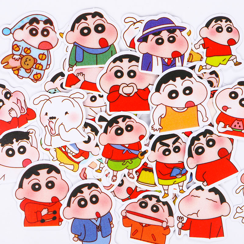 40pcs Cute Crayon Shin-chan Stickers Diy Computer Washi Scrapbooking ...