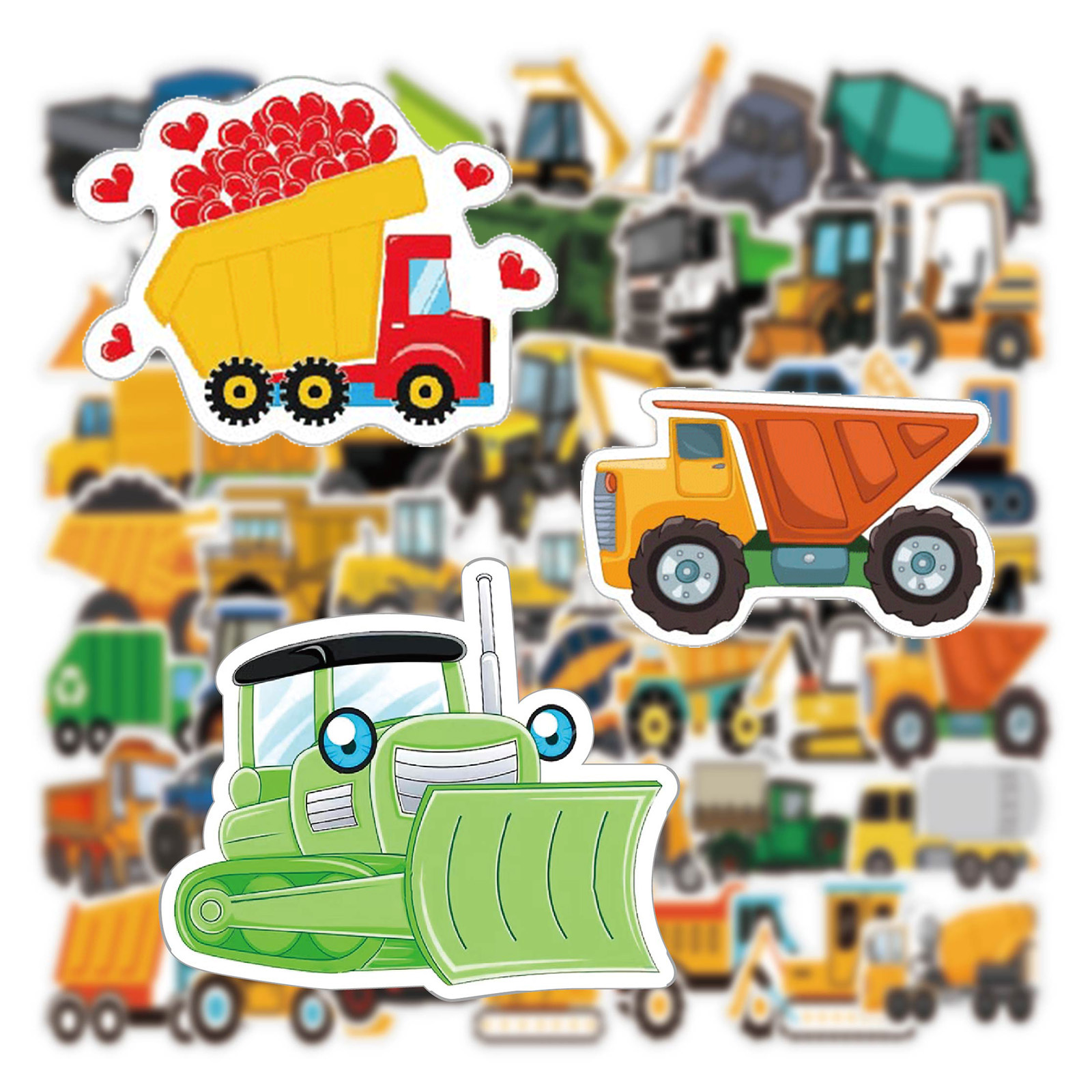 50 pcs Unique Creative Excavator Stickers, Pretty Cool Aesthetics ...