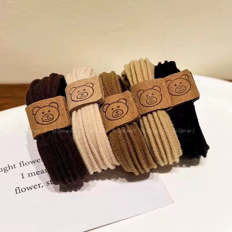 10pcs/Set Minimalist Teddy Bear Headband, Leather Band, Hair Loop ...