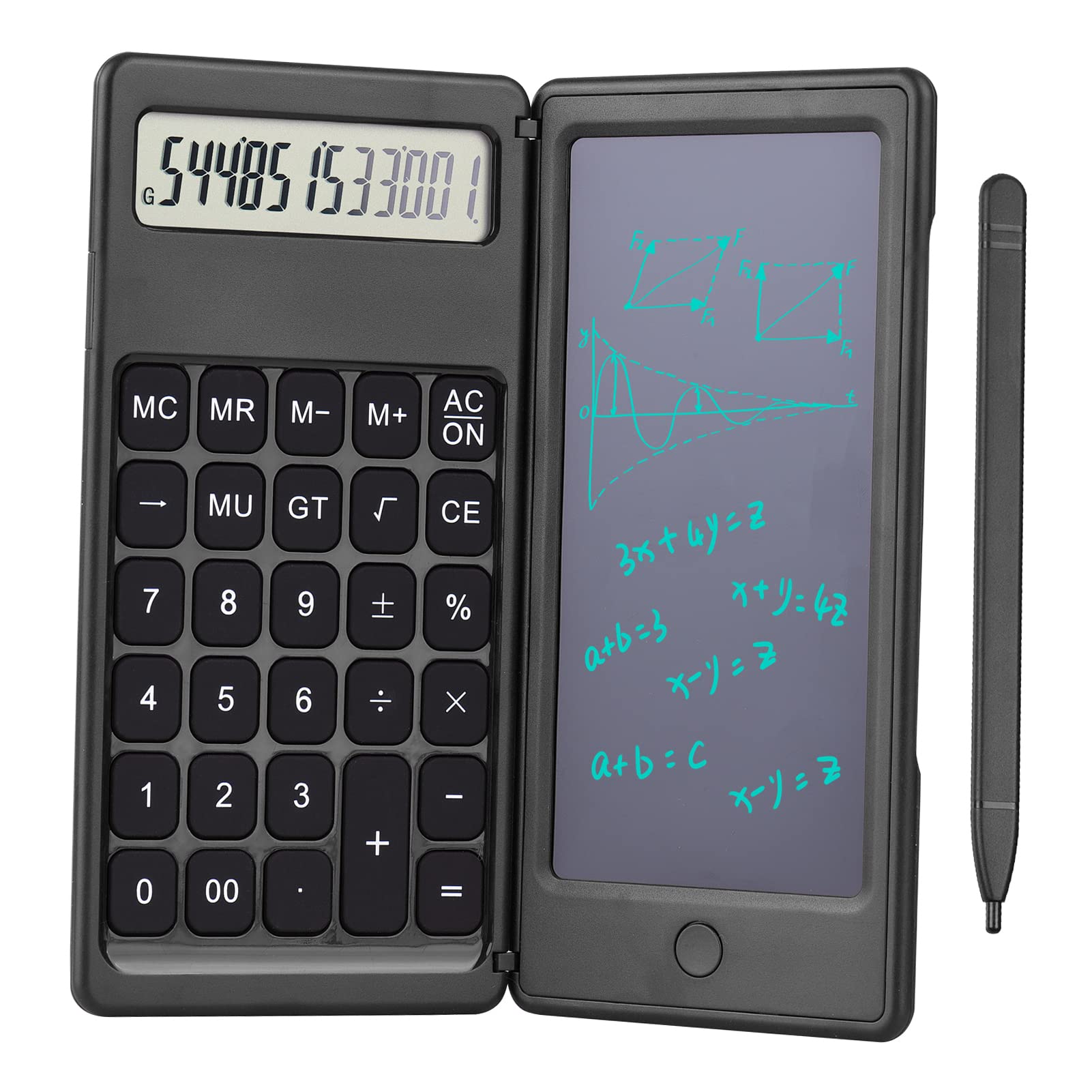 Scientific Calculators 12-Digit Calculator with Writing Tablet Foldable ...