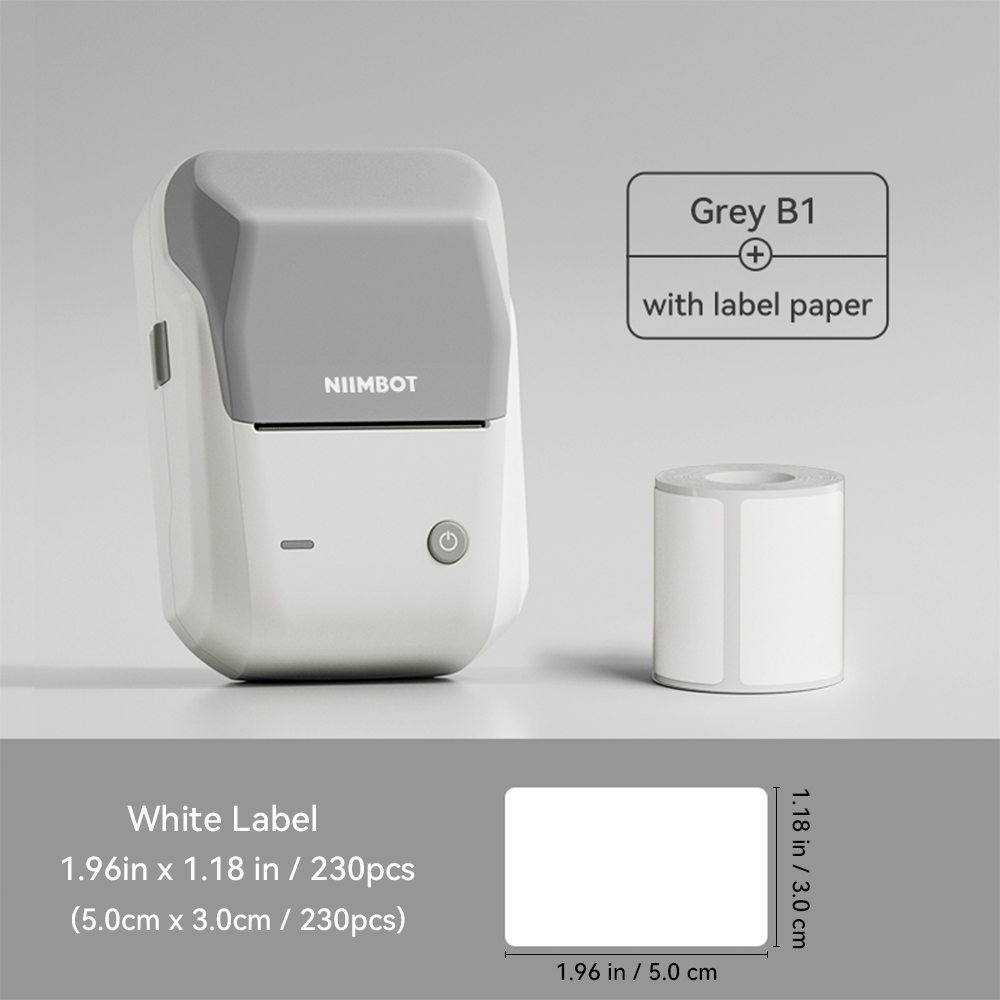NIIMBOT B1 Label Maker with Auto Identification,2 Inch Bluetooth ...