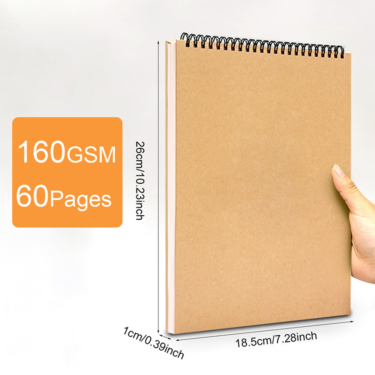 Professional sketchbook Thick paper 160 GSM Spiral notebook Art school ...