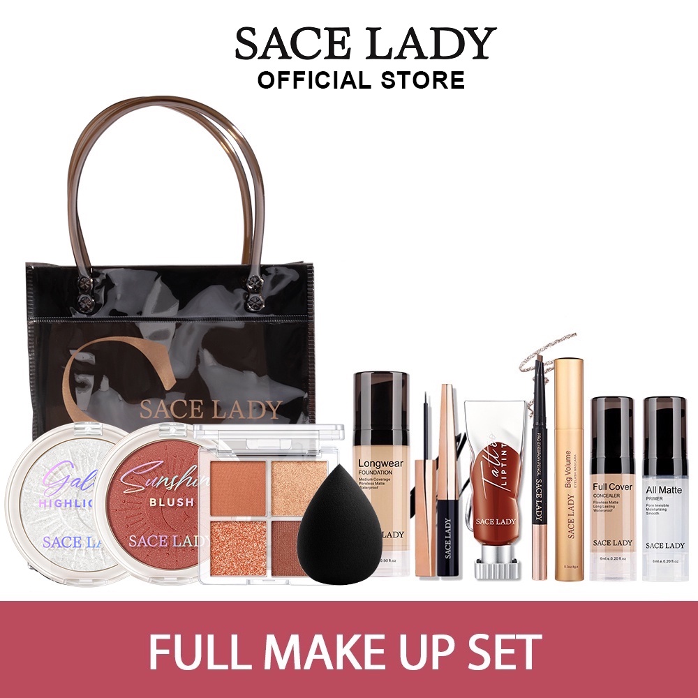 SACE LADY Face Makeup Set Daily Use Base Make Up Eyebrow Pencil ...