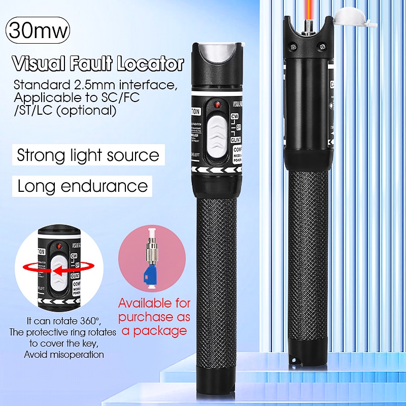 New white AUA-H30 30km visual fault locator FTTH fiber tool fiber laser ...