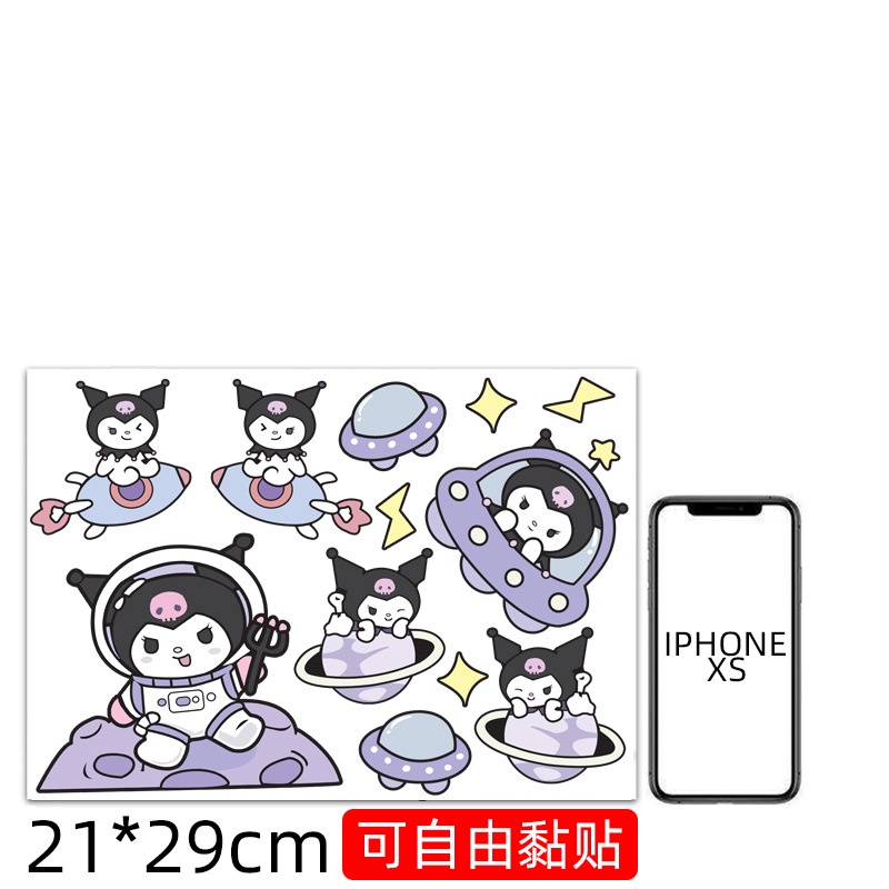 HL Cartoon stickers, Kuromi decorative motorcycle stickers, cute Kuromi ...