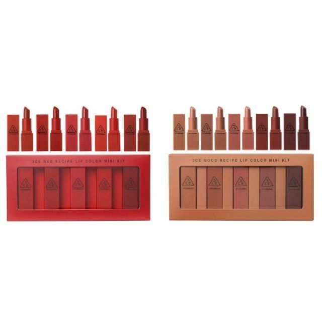 3CE Red/Mood Recipe Lip Color Mini Kit | Shopee Philippines