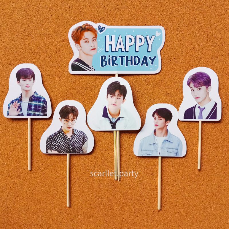 Cake TOPPER MARK NCT CAKE TOPPER HAPPY BIRTHDAY CAKE TOPPER LUCAS JENOG ...