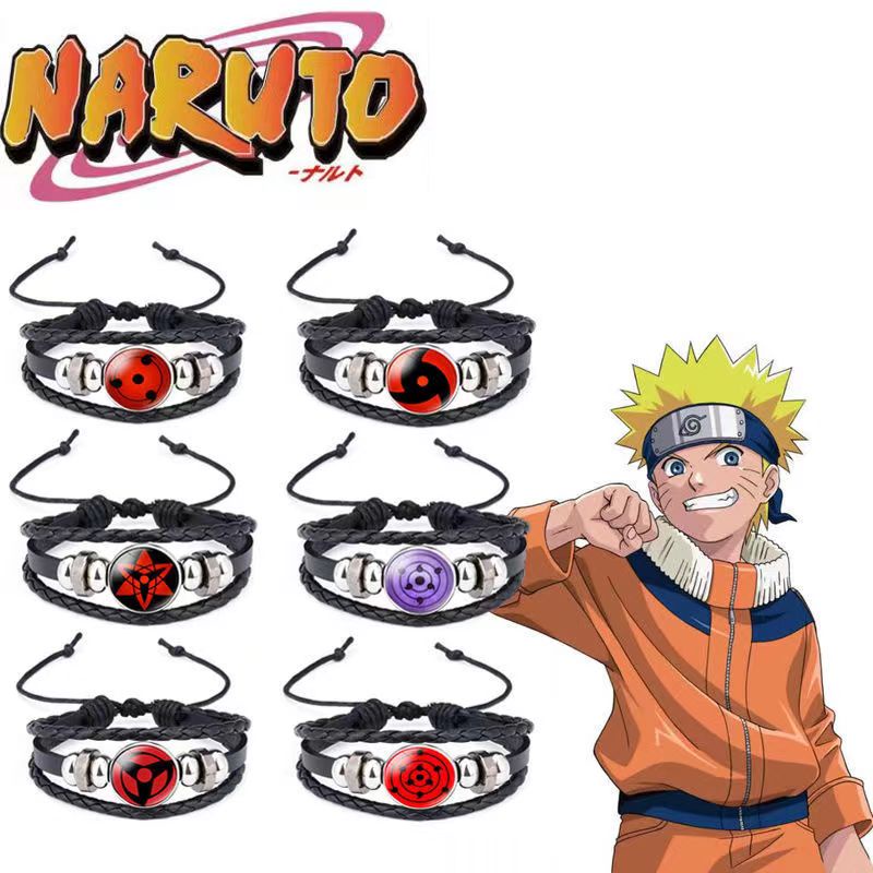 Naruto Anime Bracelet Sasuke Sharingan Eye Braided Bracelet for Men ...