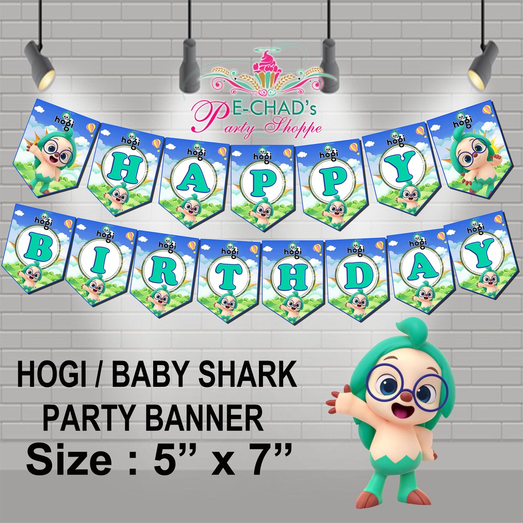 E-Chad_hogi_baby_shark theme party banner | Shopee Philippines