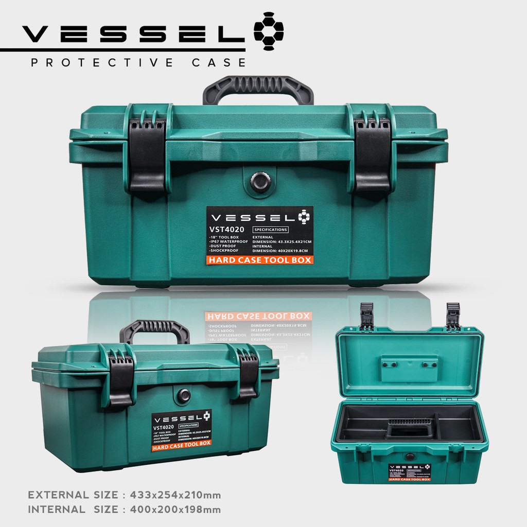 VESSEL VST4020 Hard Case Tool Box For for Hardware Tools and Equipment ...