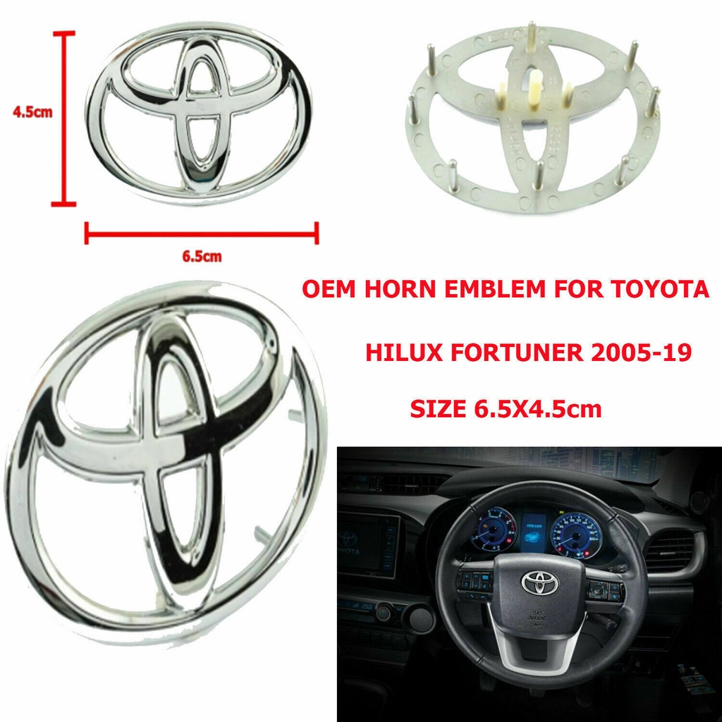 ABS TOYOTA Logo Car Auto Steering Wheel Emblem Badge Sticker Decal ...