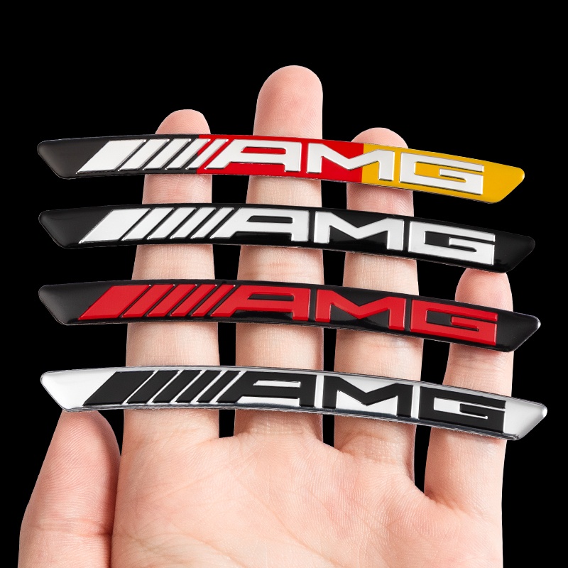AMG Decorative Wheel Stickers 4Pcs Aluminum Material Sticker Car ...