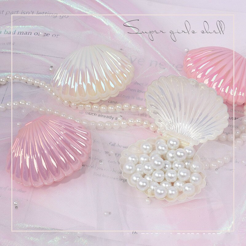 Simulation Shell Decoration Pearl Storage Cute Pink Desktop Decoration ...