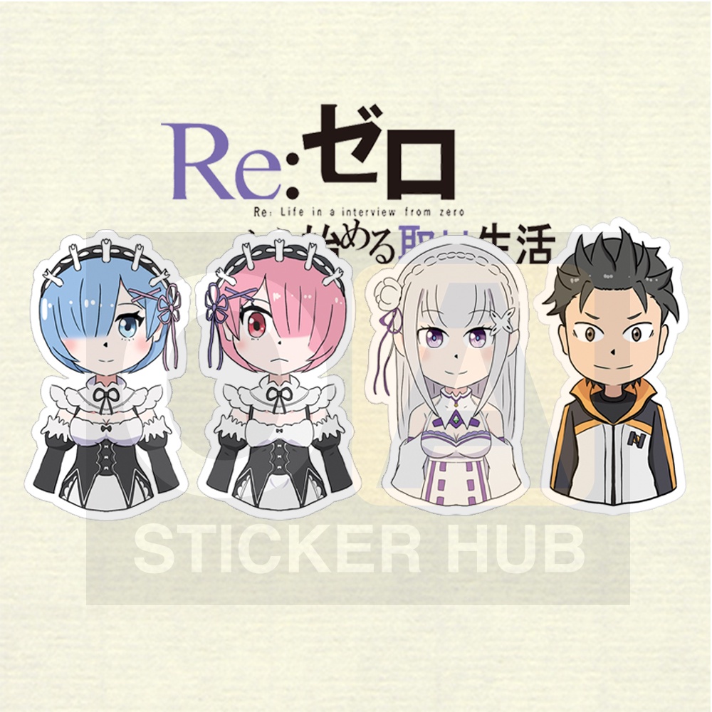 RE ZERO FANART STICKERS PACK | Shopee Philippines