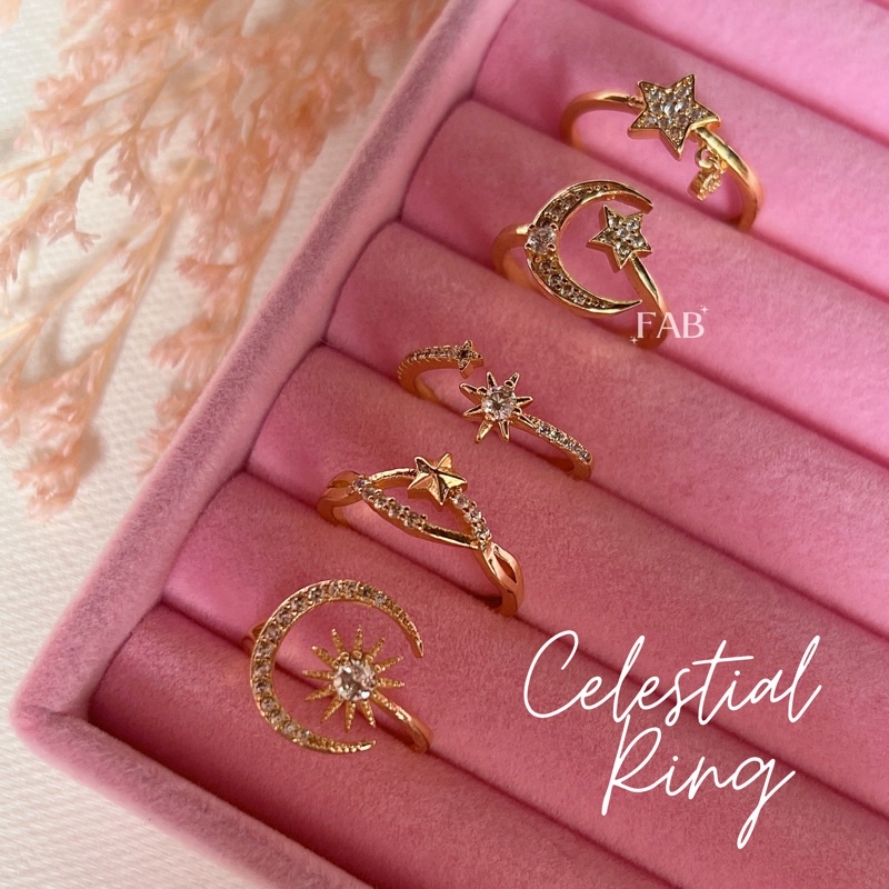 FAB | Adjustable Celestial Rings (Free Ring Box) | Shopee Philippines