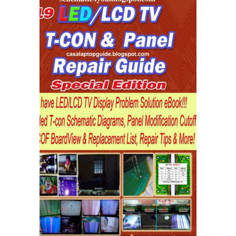 LED / LCD TV Tcon And Screen Panel Repair Guide (Ringbind) Book ...