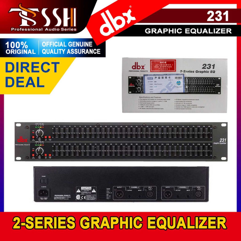DBX 231 SUB 2 SERIES GRAPHIC EQUALIZER WITH SUB OUTPUT （black) | Shopee Philippines