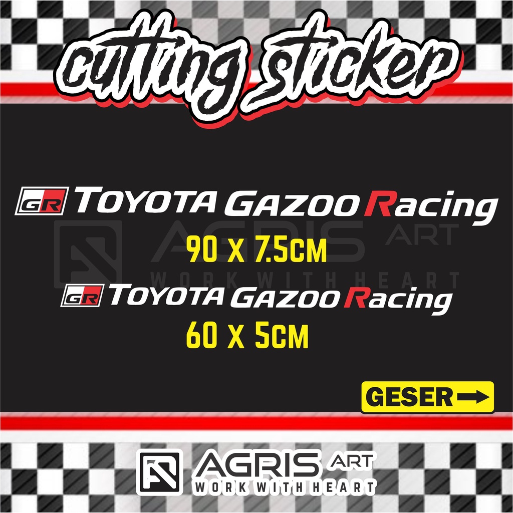 Cutting sticker GR TOYOTA GAZOO RACING sticker Front Windshield On The ...