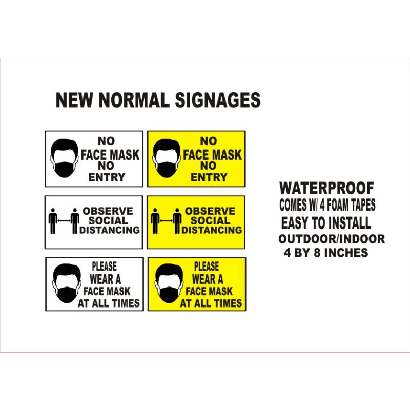 Covid19 Signages for new normal | Shopee Philippines