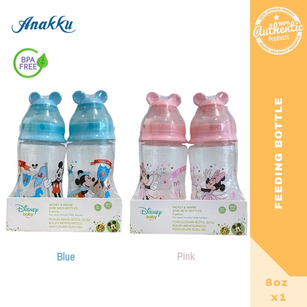 Anakku Disney Wide Neck(Mickey Hood) Feeding Bottle Botol Susu - 8oz ...